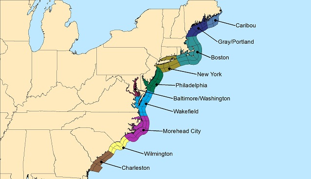 Eastern United States Marine Forecasts by Zone
