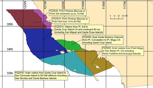 Coastal Marine Forecasts by Zone - Los Angeles, CA